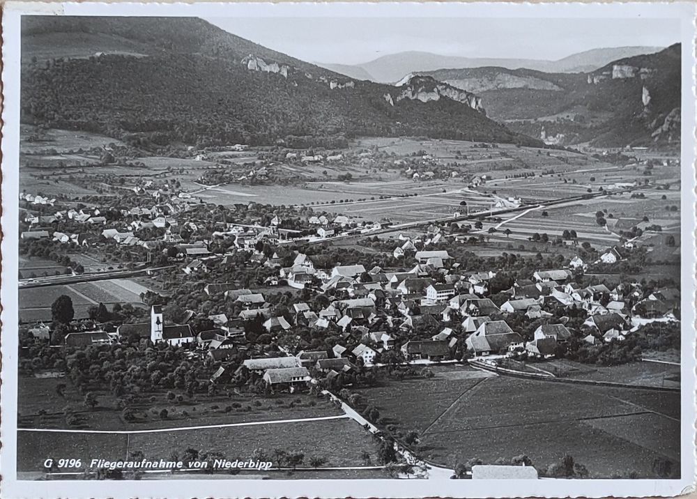 Alte Ansichtskarte Niederbipp BE, Luftaufnahme Alpar, Bern (Gebraucht ...