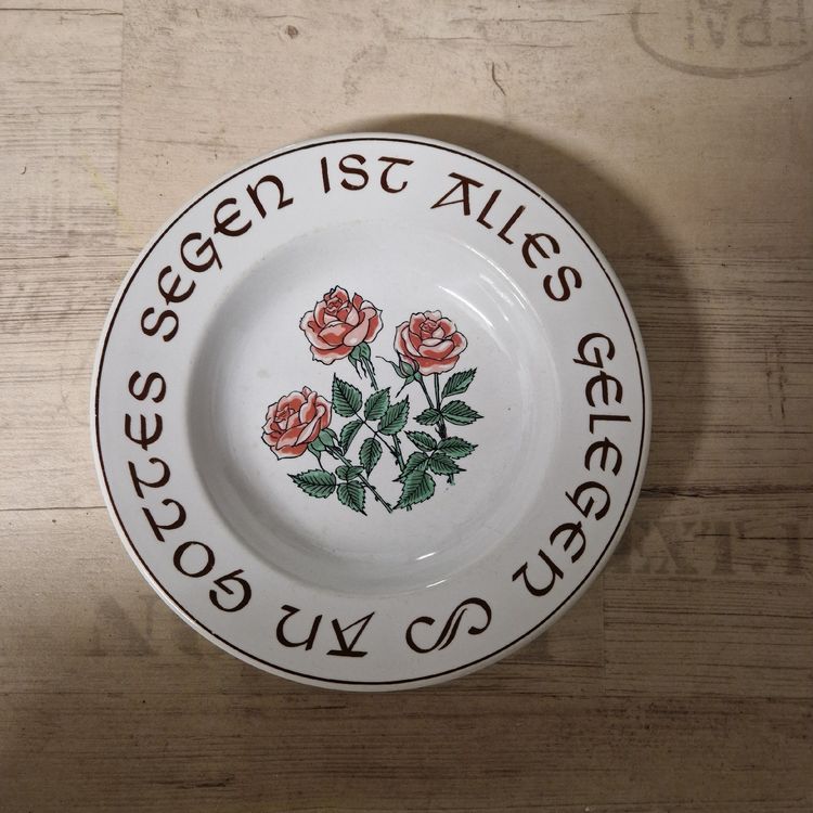 Tiefteller "Gottes Segen" Teller Deko Schweiz,Vintage Teller (Gebraucht ...