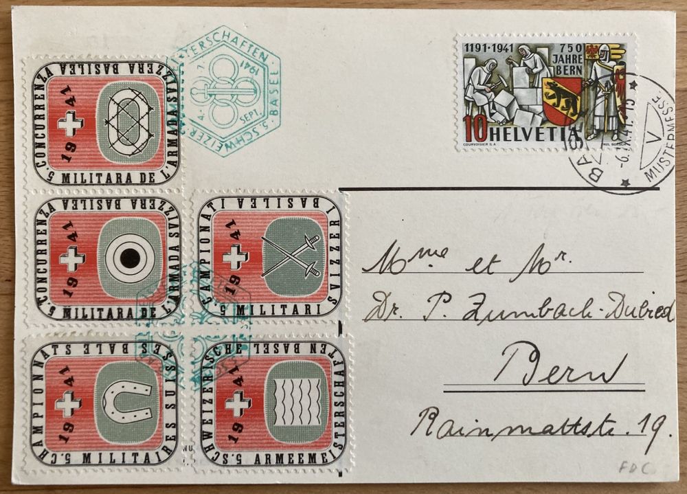 FDC 1941 auf Sonderkarte mit Armee-Vignetten (Gebraucht) in Flawil für CHF 9.5 – mit Lieferung ...