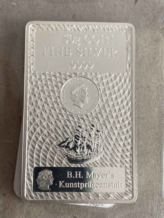 50g Silberbarren Cook Islands 999 Feinsilber Münzbarren | Kaufen auf ...