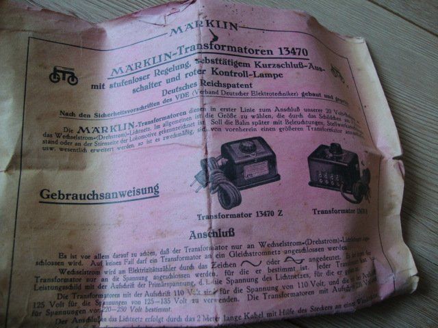 Antik MÄRKLIN Transformator WS Trafo Spur 0 und 00(H0) 13470 (Gebraucht ...