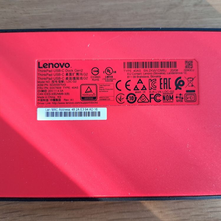 Lenovo ThinkPad USB-C Dock Gen2 Type 40AS (Gebraucht) in Solothurn für ...