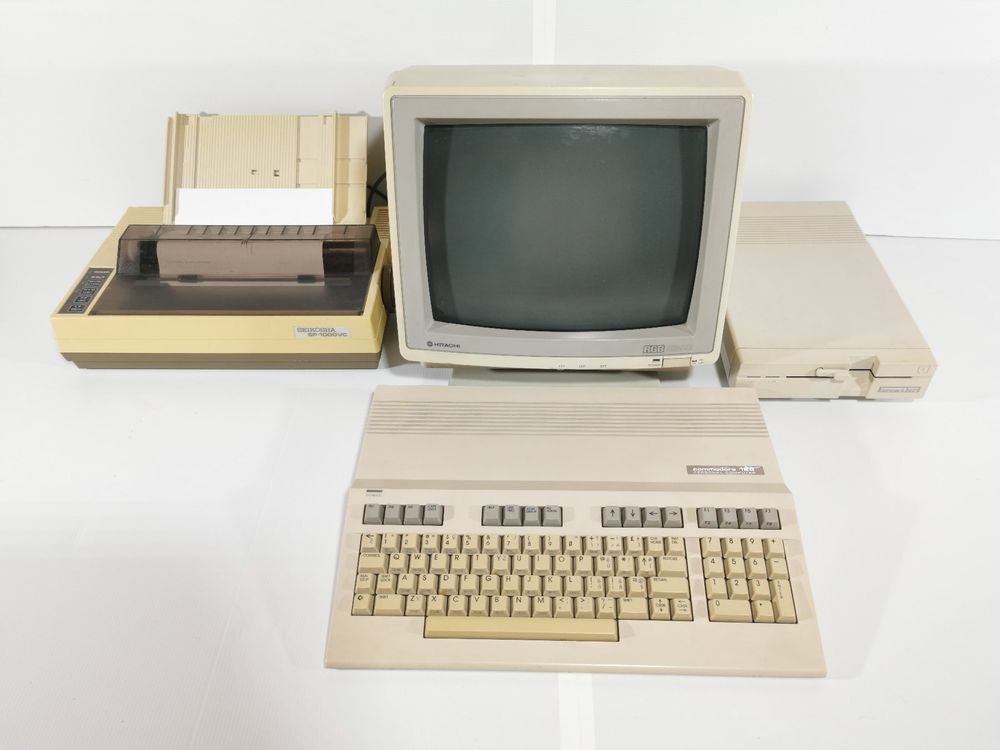 Commodore 128 mit Floppylaufwerk 1571, Monitor und Drucker (Gebraucht ...