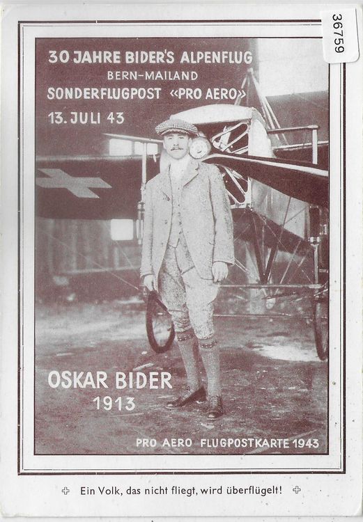 Pro Aero 1943 - 30 Jahre Bider's Alpenflug (Gebraucht) in Ettingen für CHF 6 – mit Lieferung auf ...