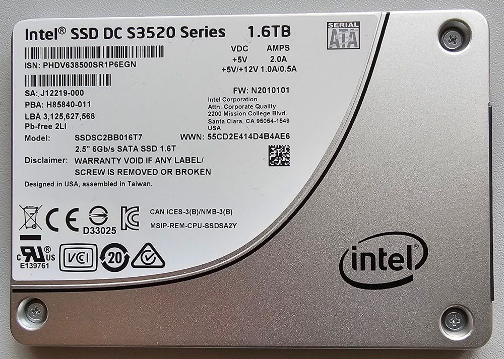 Intel SSD Enterprise DC S3520 1.6TB (Gebraucht) in für CHF 81 – mit ...