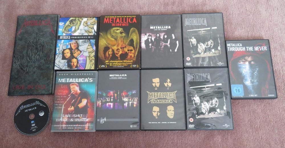 METALLICA 11 DVDs Alben Heavy Metal Thrash RAR Musik | Kaufen auf Ricardo