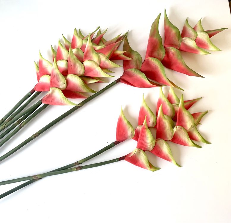 8x Stoffblumen - Heliconia | Kaufen auf Ricardo