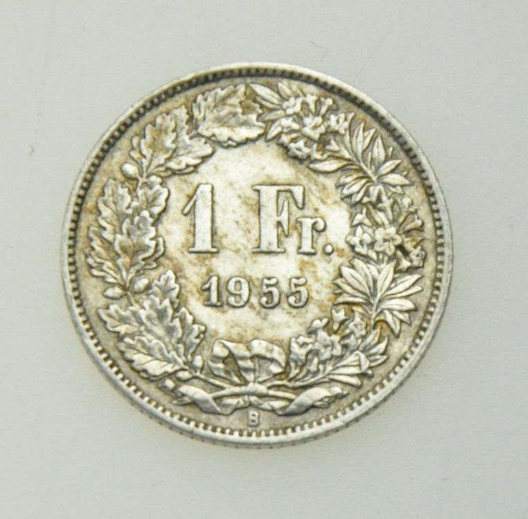 Schweiz 1 Franken 1955, Silbermünze (Gebraucht) in Wettingen für CHF 17 – mit Lieferung auf ...