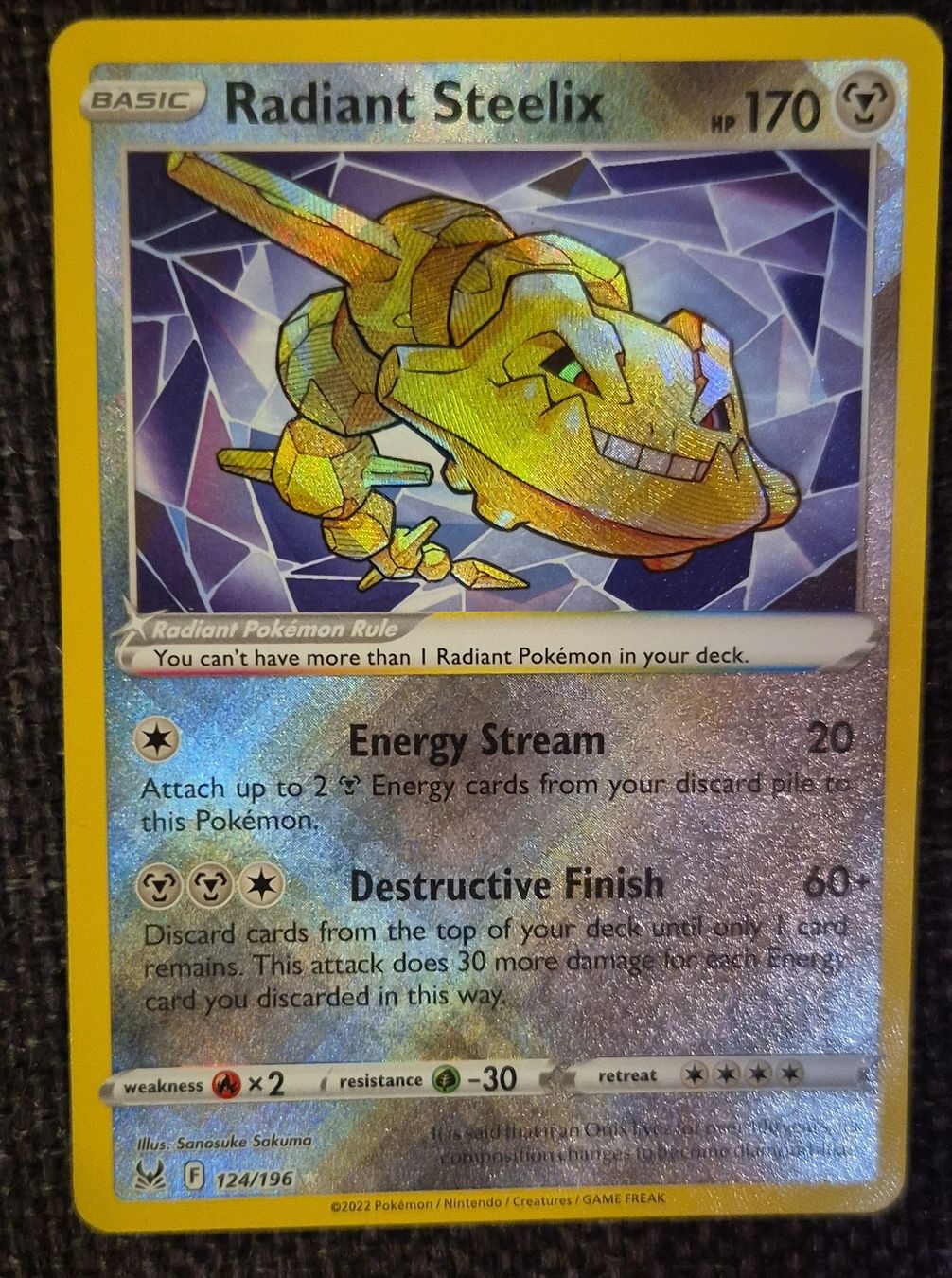 Radiant Steelix - Seltene Pokemon Karte zu verkaufen! (Gebraucht) in ...