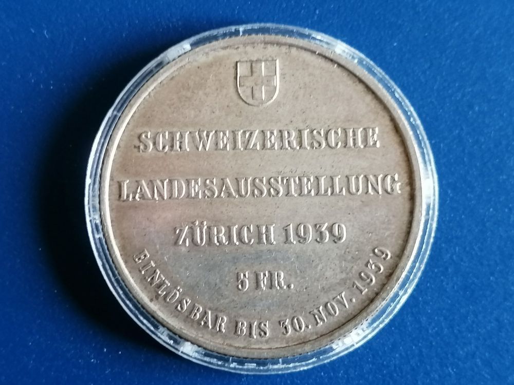 5 Franken 1939 Fünfliber Landesausstellung 1939 Silber (Gebraucht) in Matzingen für CHF 18 – mit ...