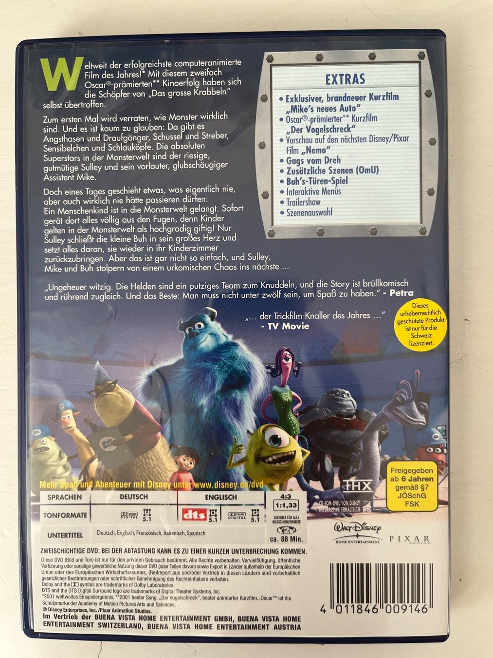 Disney | Pixar | Die Monster AG (2002) DVD 📀 (Neu (gemäss Beschreibung ...