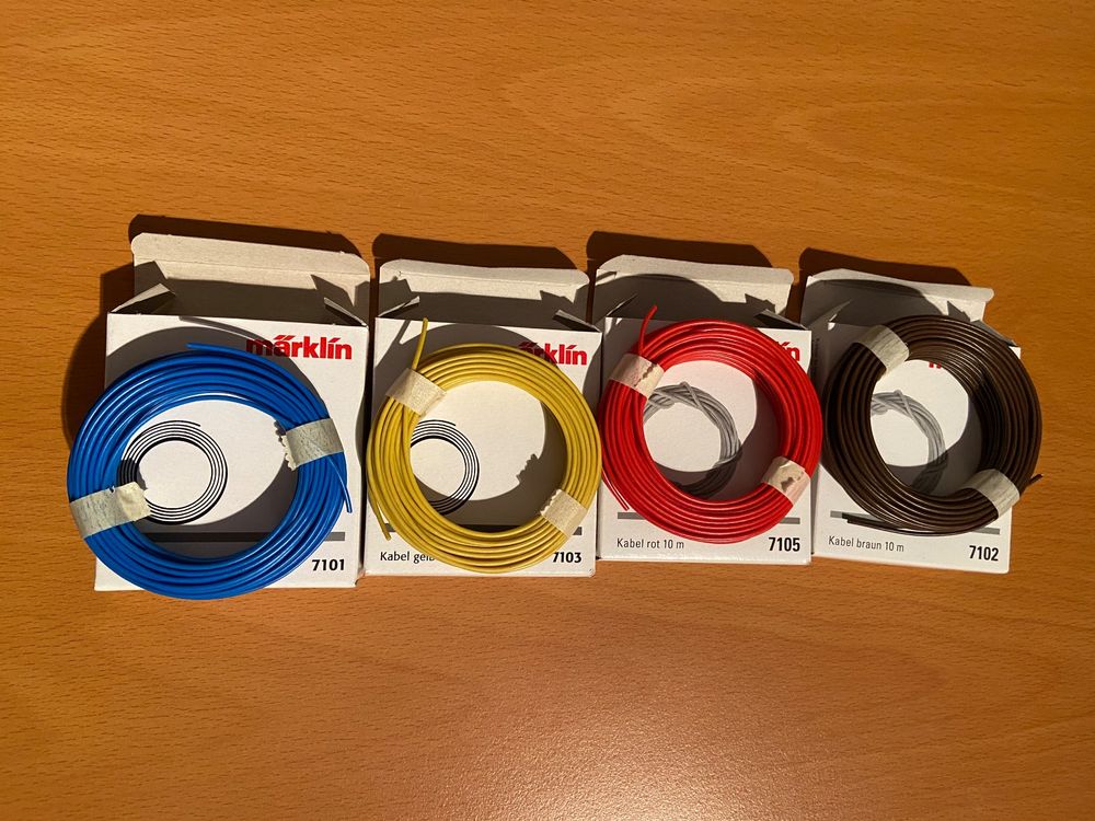 Märklin Kabel 4 Farben 7101 7102 7103 7105 je 10m | Kaufen auf Ricardo