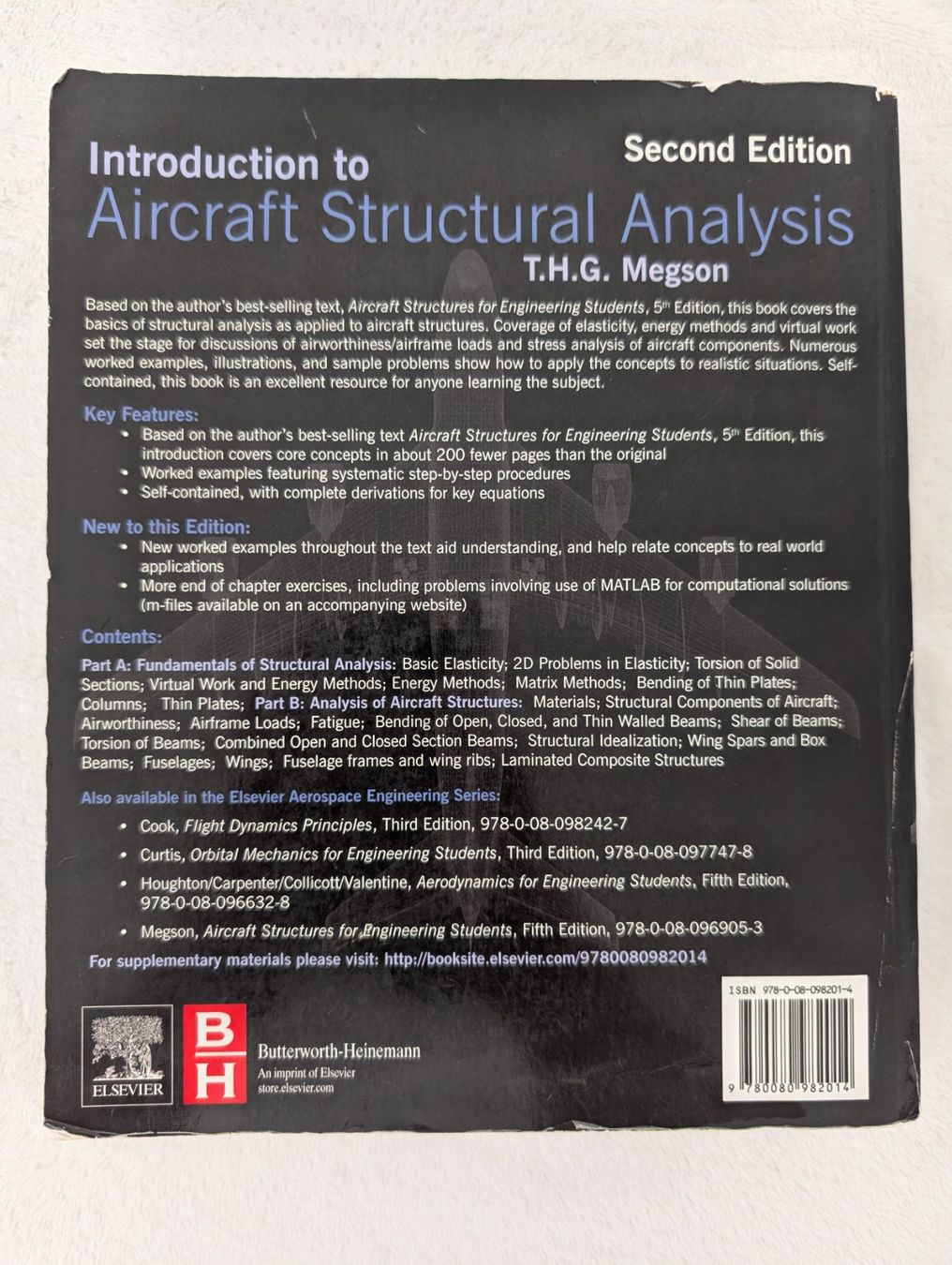 Intro to Aircraft Structural Analysis Megson 2nd Ed - used (D'occasion ...