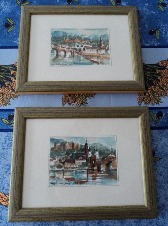 Zwei kleine Aquarelle von Prag (Gebraucht) in Basel für CHF 15 – mit Lieferung auf Ricardo kaufen