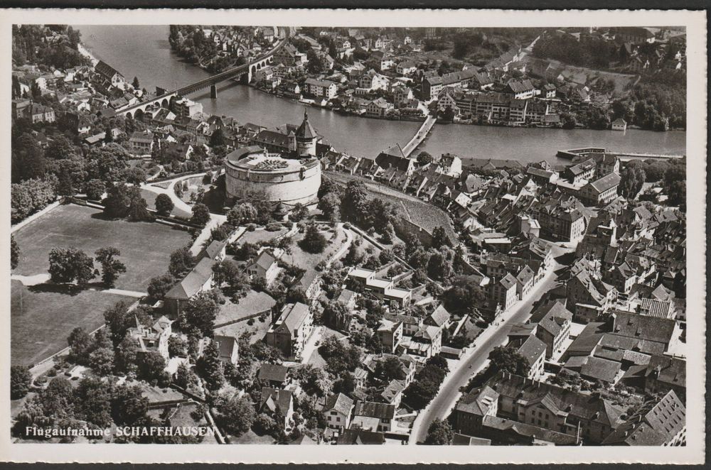 SH: AK SCHAFFHAUSEN, Fliegeraufnahme, 1954 | Kaufen auf Ricardo