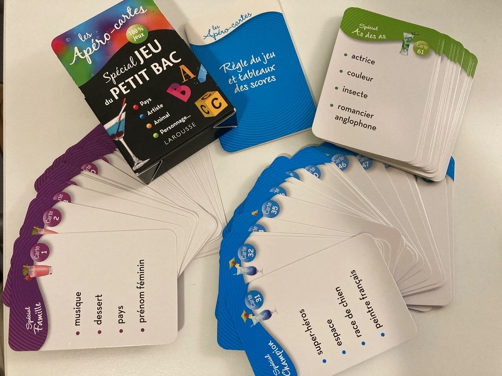 Apéro cartes - Jeu du Petit Bac 80 cartes (Gebraucht) in Genthod für ...