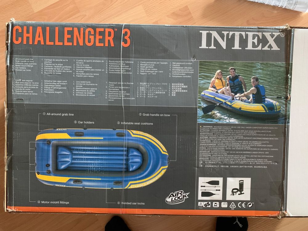Schlauchboot Intex Challenger 3 Set mit Paddel und Pumpe (Gebraucht) in ...