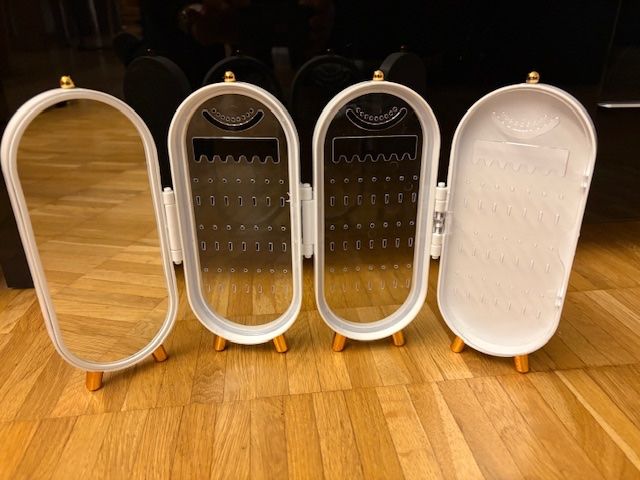 Schmuckbox mit Spiegel, mit Ziehharmonika-System (Neu (gemäss ...