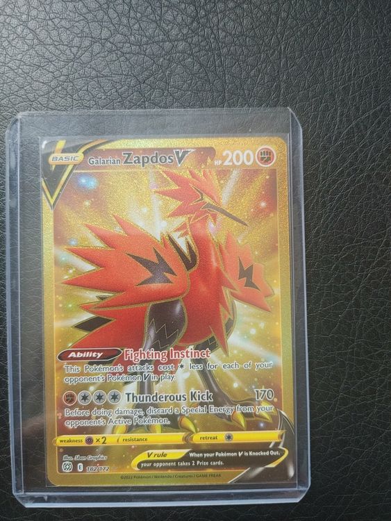 Galarian Zapdos V Gold Card (Neu (gemäss Beschreibung)) in Samstagern ...