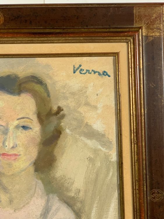 Germaine Verna (1908-1975) Gemälde Porträt von einer Dame (D'occasion ...