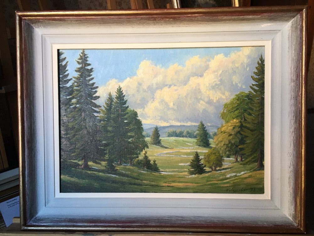 Tableau de Fernand Vaucher, paysage Jura Neuchâtelois. (Gebraucht) in ...