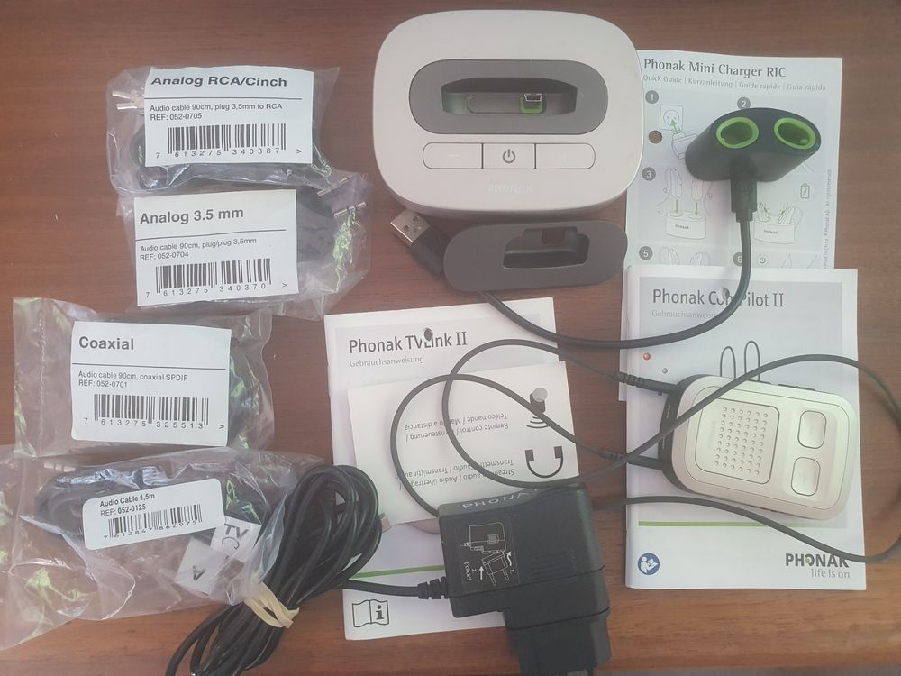Phonak TV-Link II, ComPilot II, Mini Charger RIC | Kaufen auf Ricardo