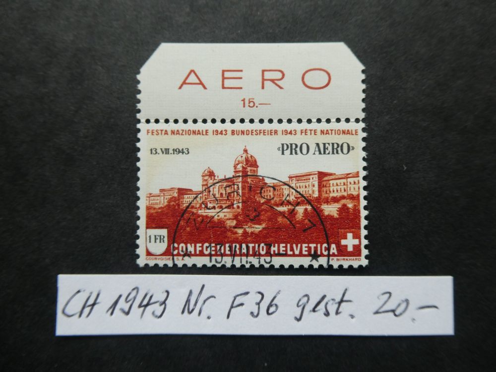 CH 1943 Nr. F36 gestempelt | Kaufen auf Ricardo