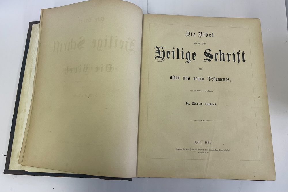 1861 Köln Deutsche Heilige Schrift oder Bibel Martin Luther (Gebraucht ...