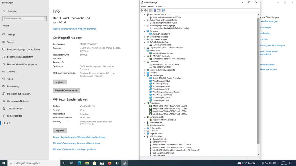 HP ProDesk 400 G2 MT (TPM DP) Core i5-4G Win10 @ Office (Gebraucht) in Magden für CHF 150 – mit ...