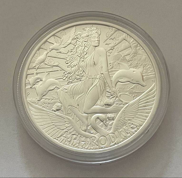 🔝 Aphrodite Tuvalu 1$ Silbermuenze 1oz 9999 Ag, 2022 (Neu und ...