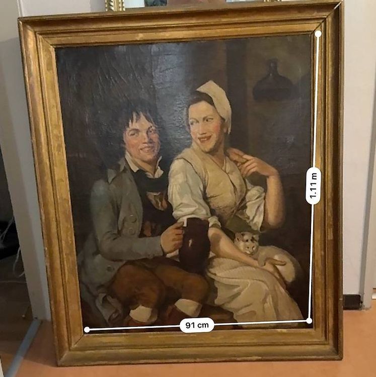 Dipinto a olio ?Coppia in taverna? nello stile di Frans Hals (Usato) a ...