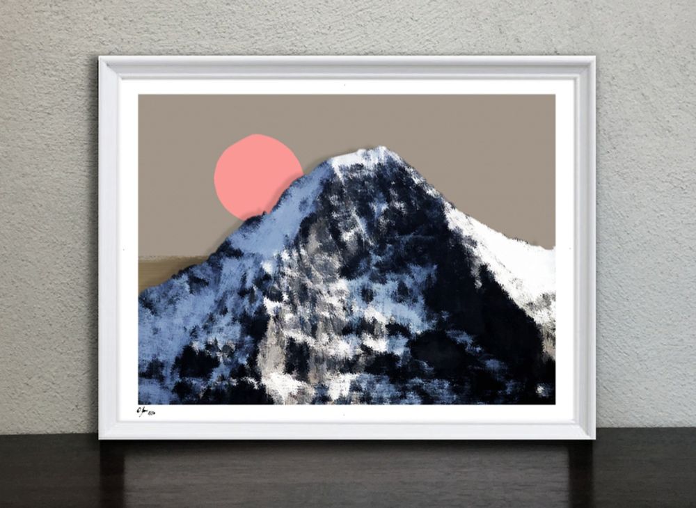Eiger Berg Kunst Modern Art Bern Alpen Natur Schweiz Bild (Neu (gemäss Beschreibung)) in St ...