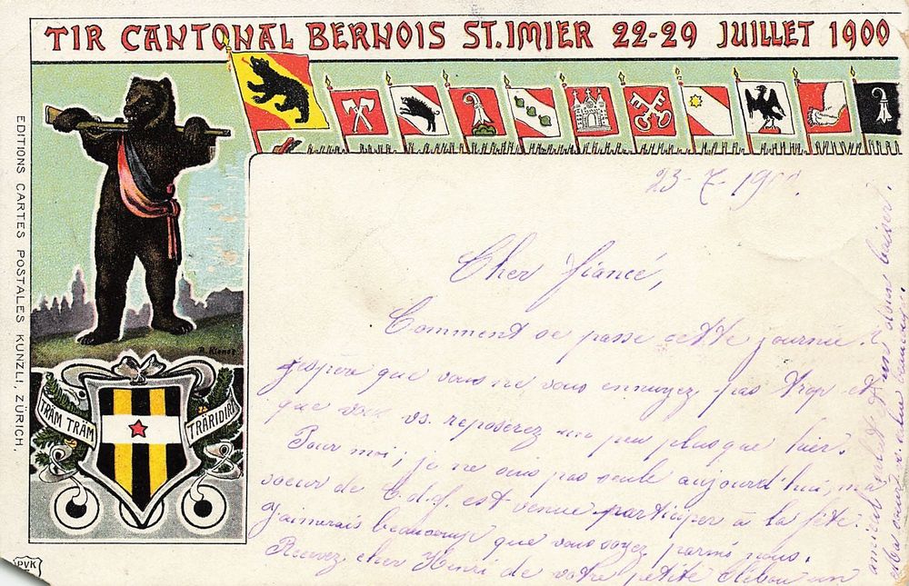 Carte postale tir cantonal Bernois Saint Imier 1900 | Kaufen auf Ricardo