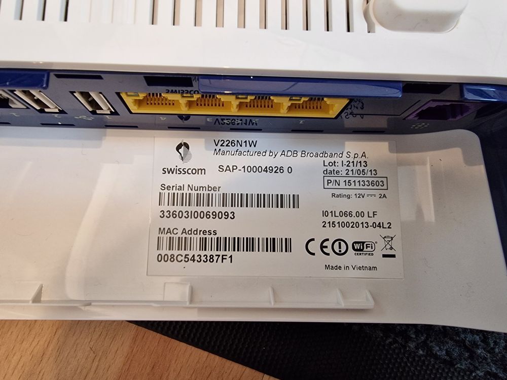 Swisscom Motorola W-LAN Router inkl. Zubehör (Neu (gemäss Beschreibung ...