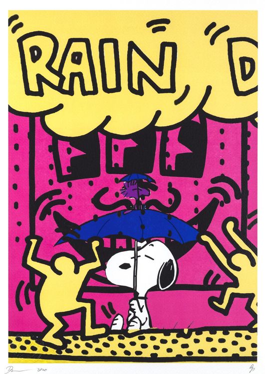 Death, Snoopy & Keith Haring, limitierter Kunstdruck (Neu (gemäss ...