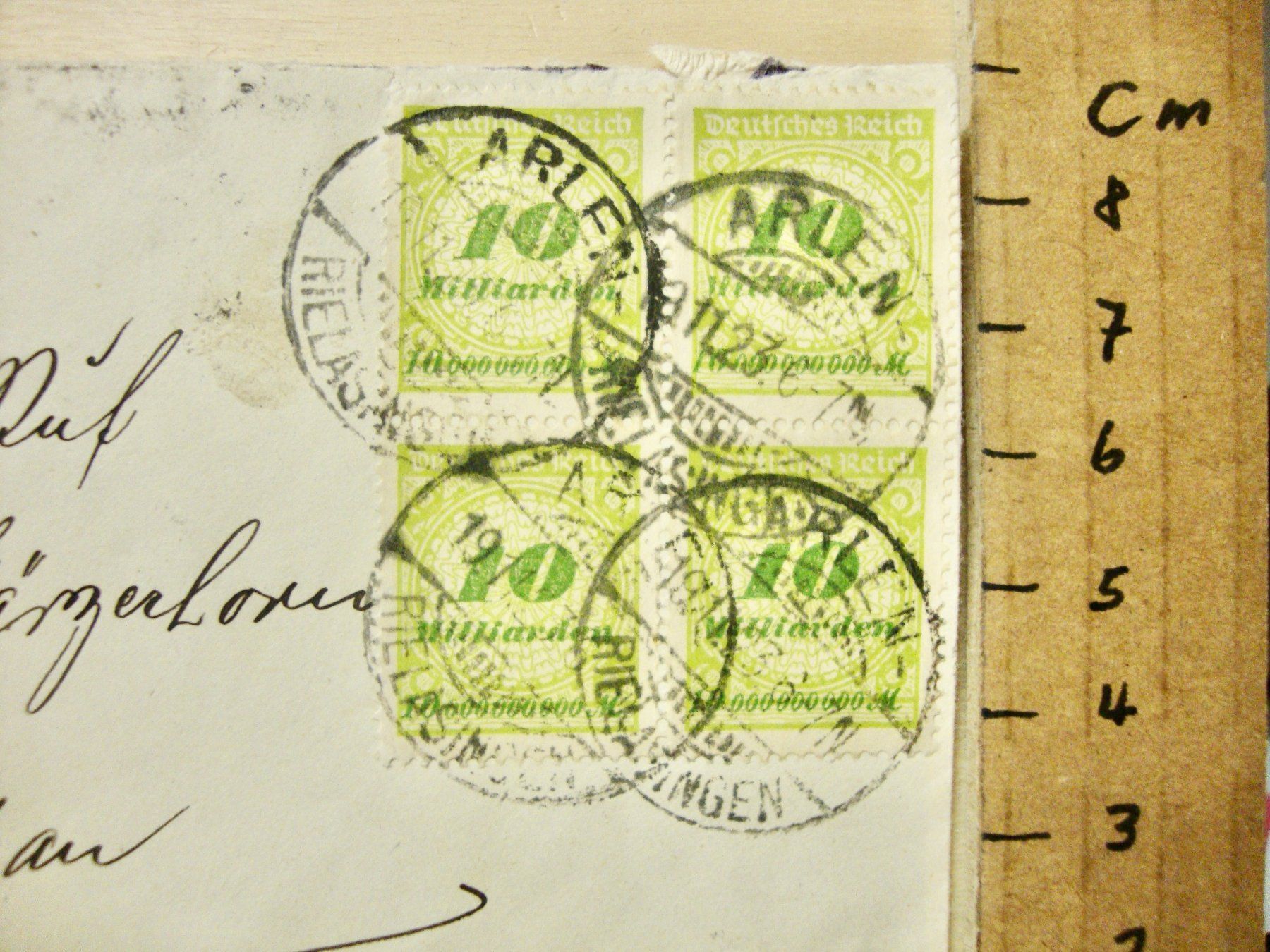 Sehr seltener schöner Inflationsbrief von Arlen, 40 Mia Mark (Gebraucht ...