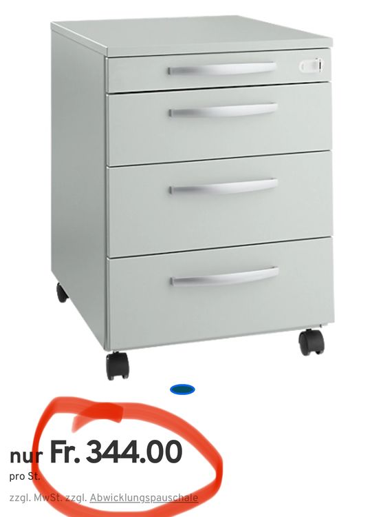 neuer Rollcontainer LOGIN, 3 Schubladen, 1 Utensilienauszug, (Neu und ...