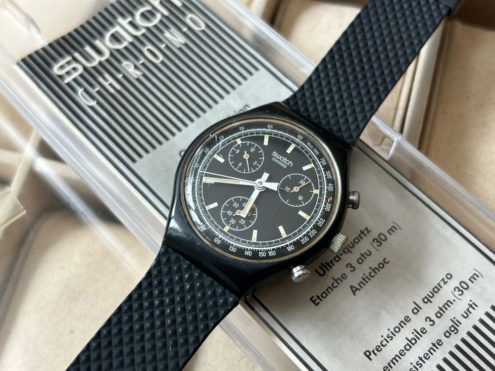 Montre Swatch chrono BLACK FRIDAY SCB100 fonctionne 1989 | Kaufen auf ...