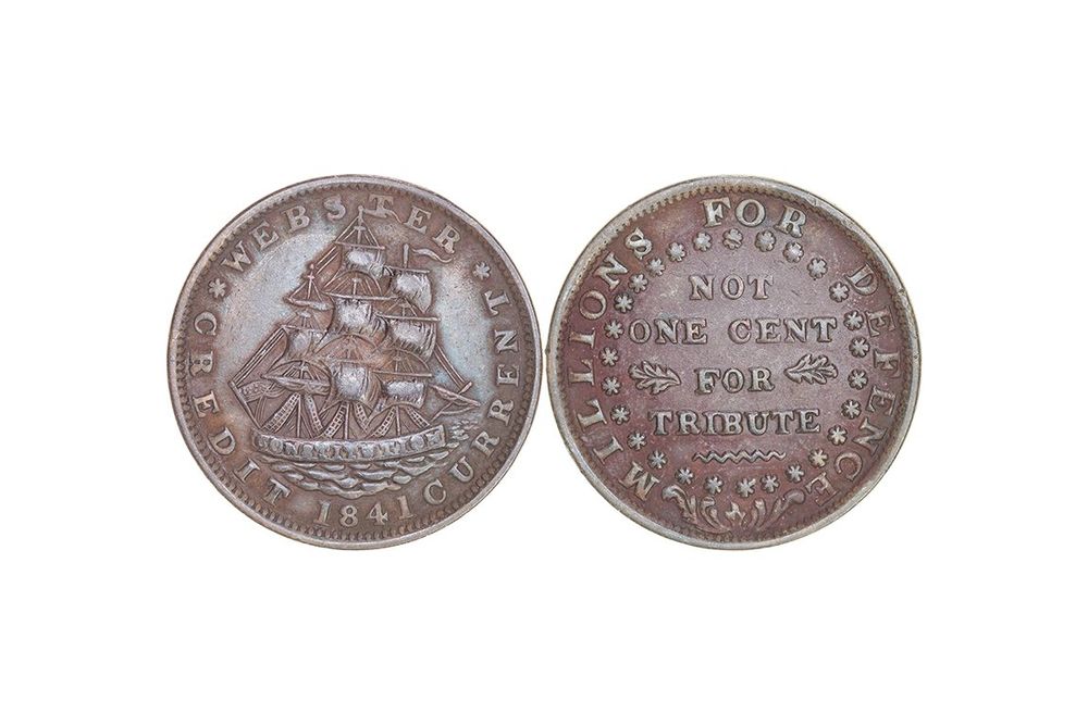 USA "DANIEL WEBSTER HARD TIME TOKEN" von 1841 | Kaufen auf Ricardo