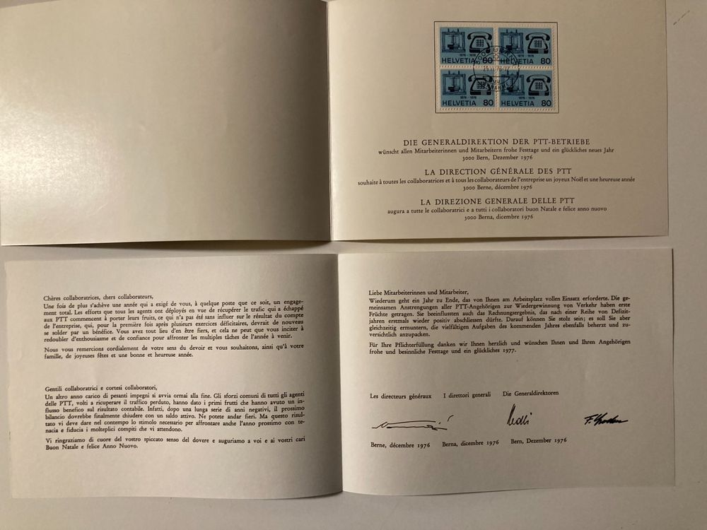 PTT Brief mit Dank und Weihnachts- und Neujahrwünsche (Gebraucht) in ...