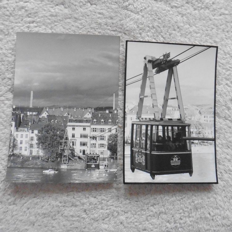 2 Fotos,600 Johr Glai-/Grossbasel,Wein,Seilbahn,Rhein,1992 (Gebraucht ...