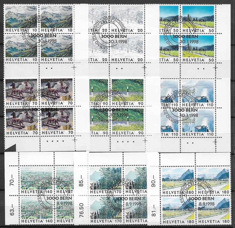 1998: Bilder der Schweiz Viererblocks Serie No 943-951 ET | Kaufen auf Ricardo