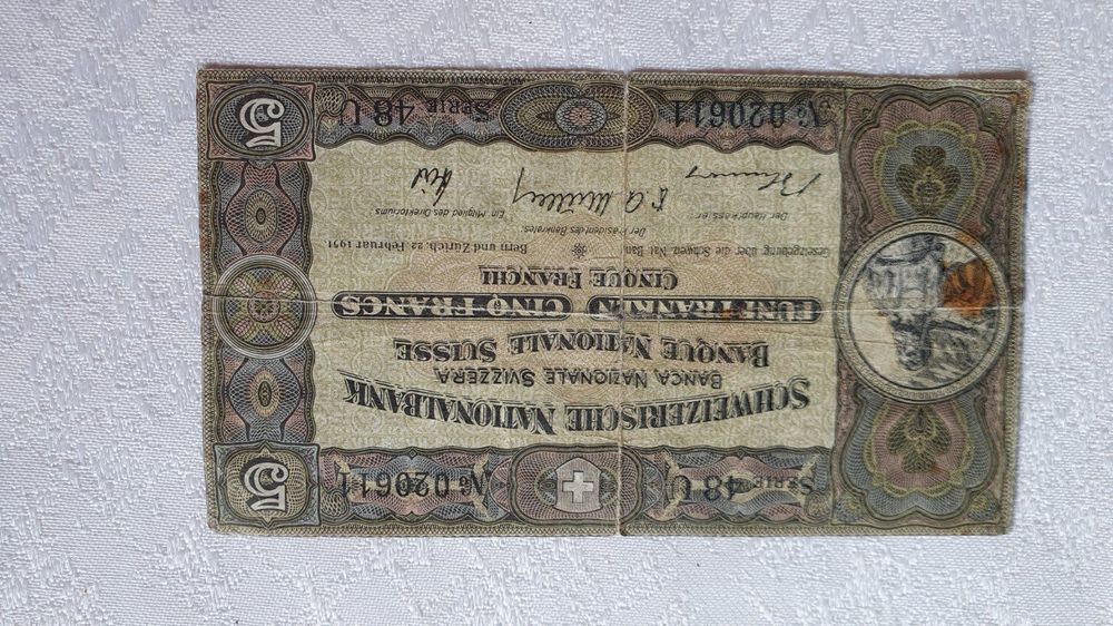 Alte Geld 5er Note 1951 (Gebraucht) in Mönchaltorf für CHF 30 – mit ...