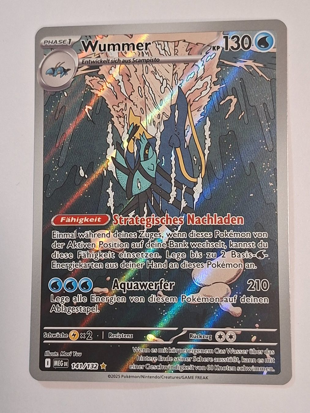 Wummer Full Art Holo Karte 141/132 DE 2025 (Neu (gemäss Beschreibung ...