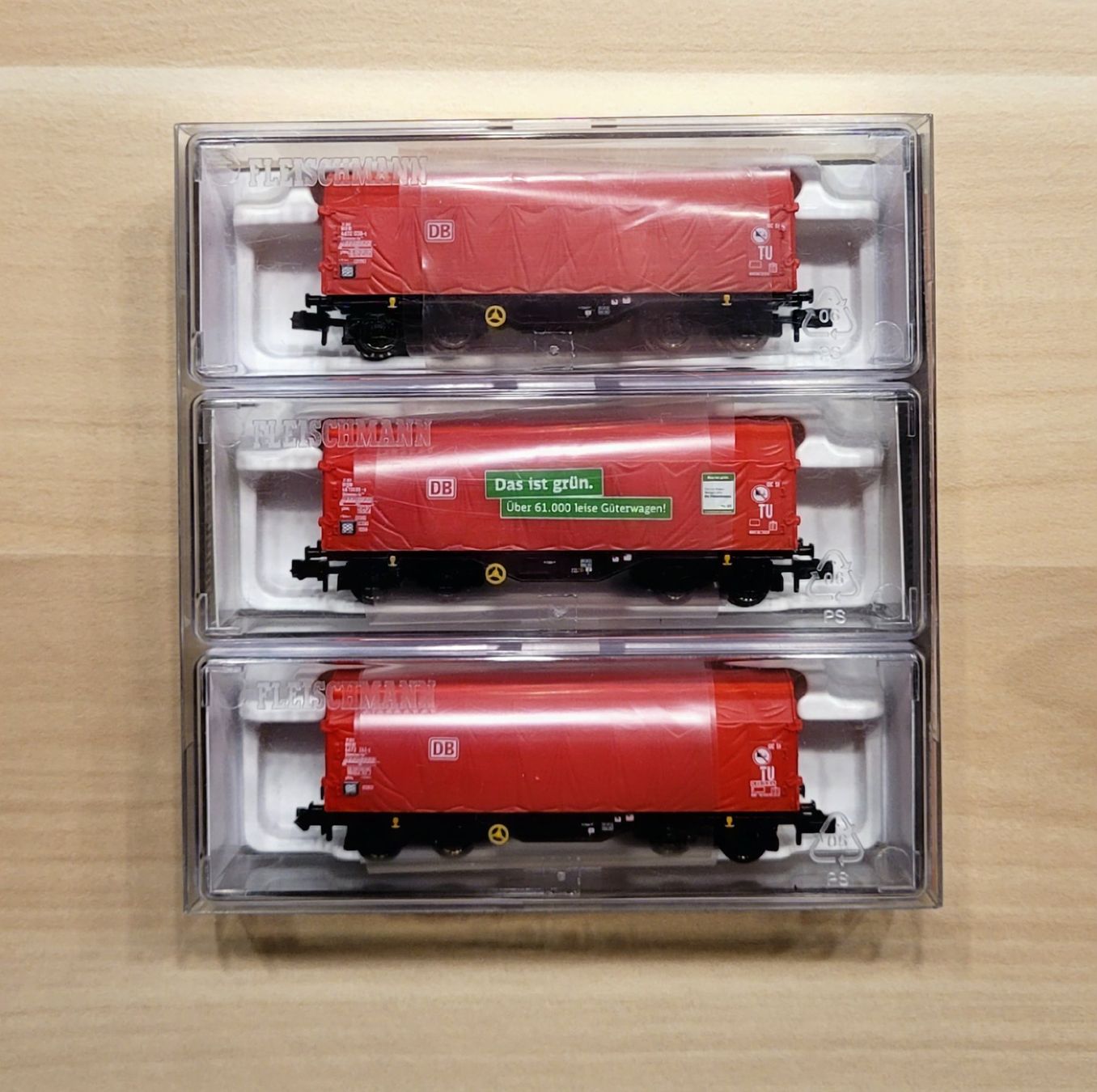 Fleischmann 6660014 DB Schiebeplanenwagen-Set 3-tlg Spur N (Neu und originalverpackt) in ...