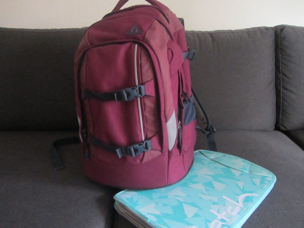 Schulsack + Mappe Satch, Schulrucksack, weinrot, Mädchen (Gebraucht) in ...