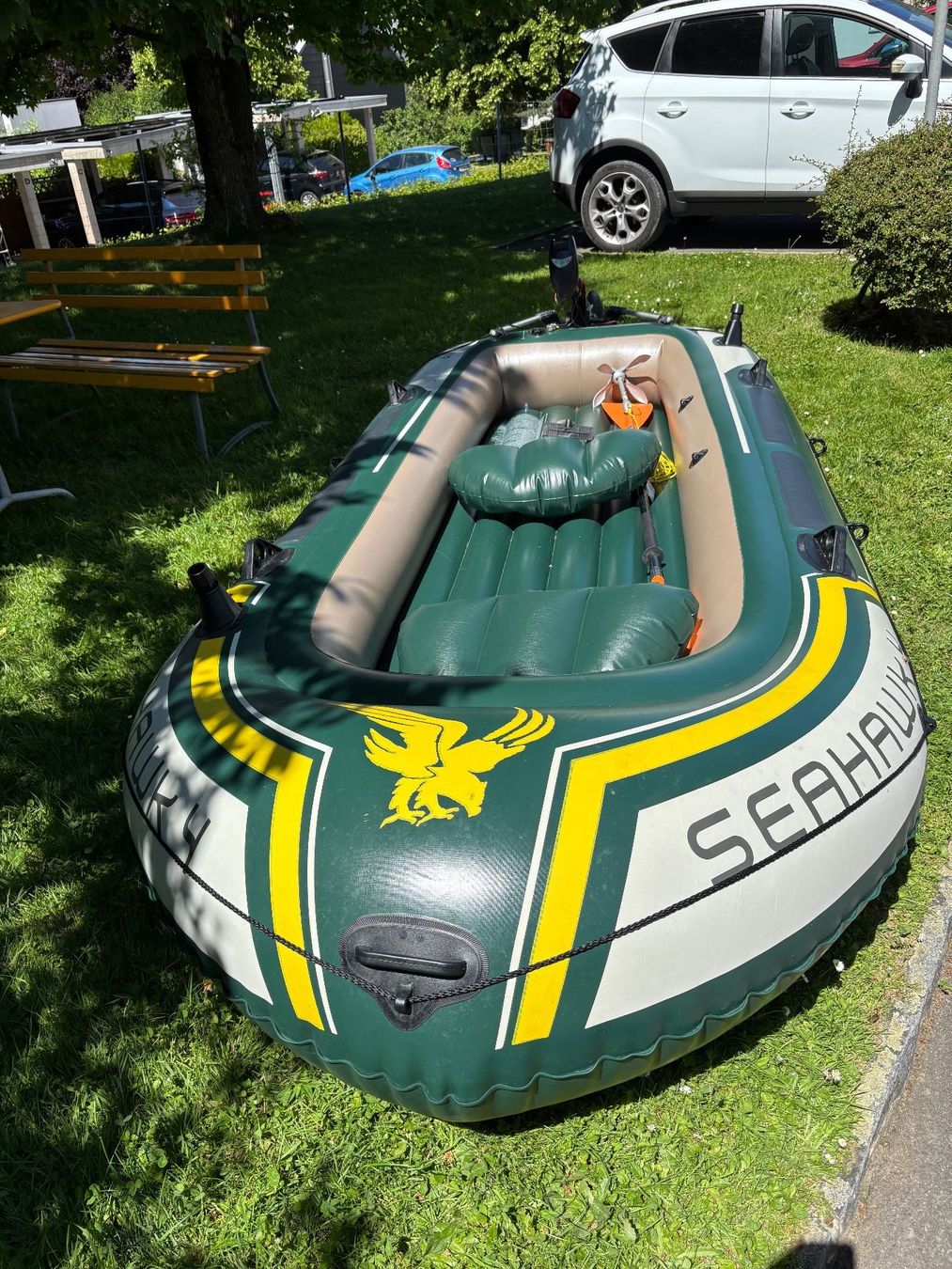 Bateau pneumatique Seahawk et moteur électrique - Parfait... (Gebraucht ...