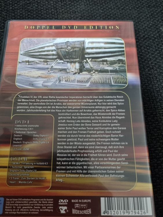 DVD David Lynch: Dune - der Wüstenplanet DE/EN 1984 (Gebraucht) in Subingen für CHF 1 – mit ...