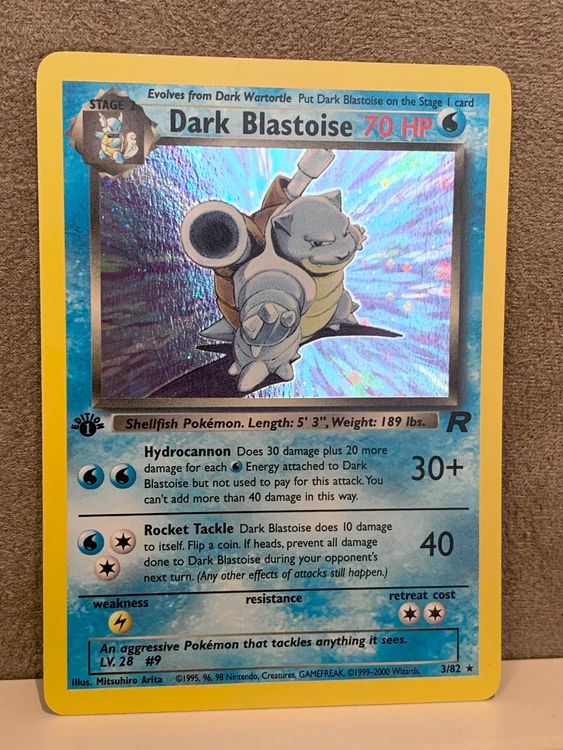 3/82 *1.Edition Dark Blastoise Holo ENG Pokemon Team Rocket (Gebraucht ...