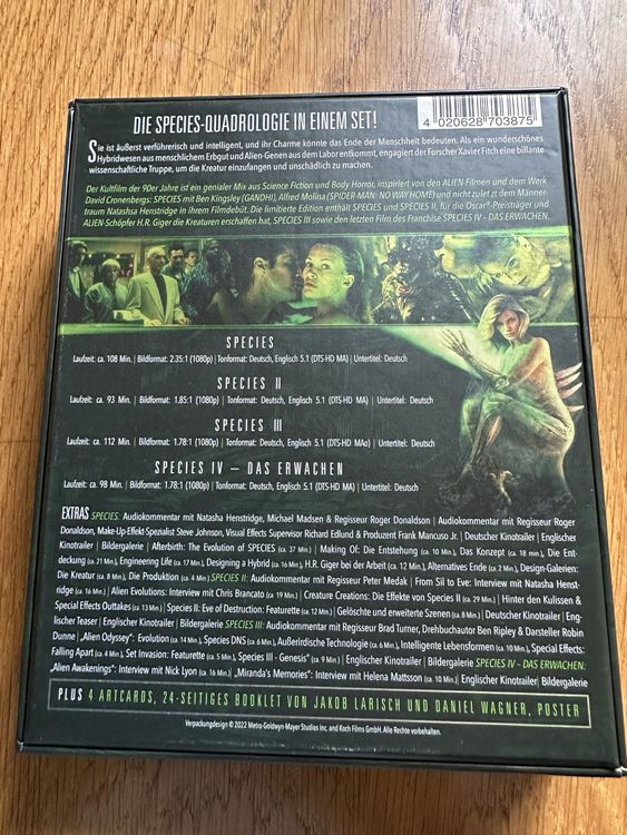 Species 1-4 blu ray Box, Koch Film (Gebraucht) in Benken ZH für CHF 99 – mit Lieferung auf ...